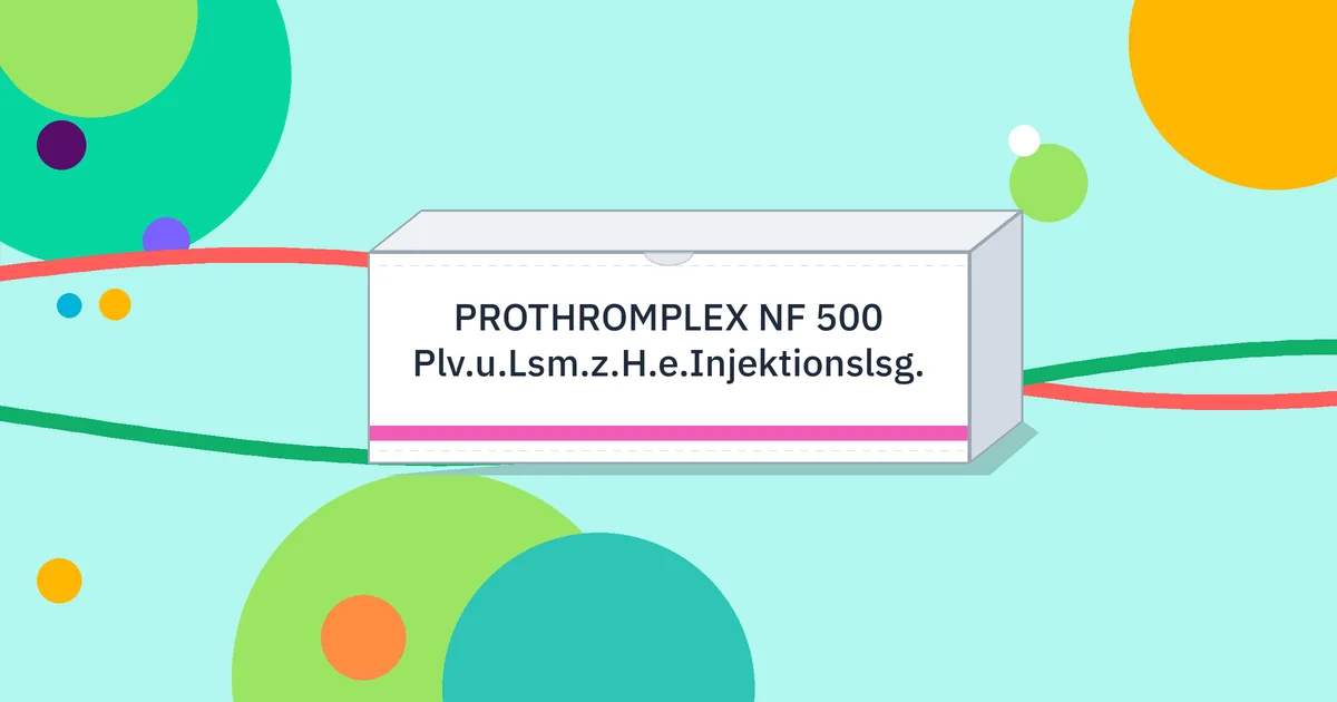 Symbolbild: Packung mit der Aufschrift PROTHROMPLEX NF 500 Plv.u.Lsm.z.H.e.Injektionslsg. (PZN 18780576) – Verfügbarkeit und Bezug in Apotheken in Frankfurt am Main