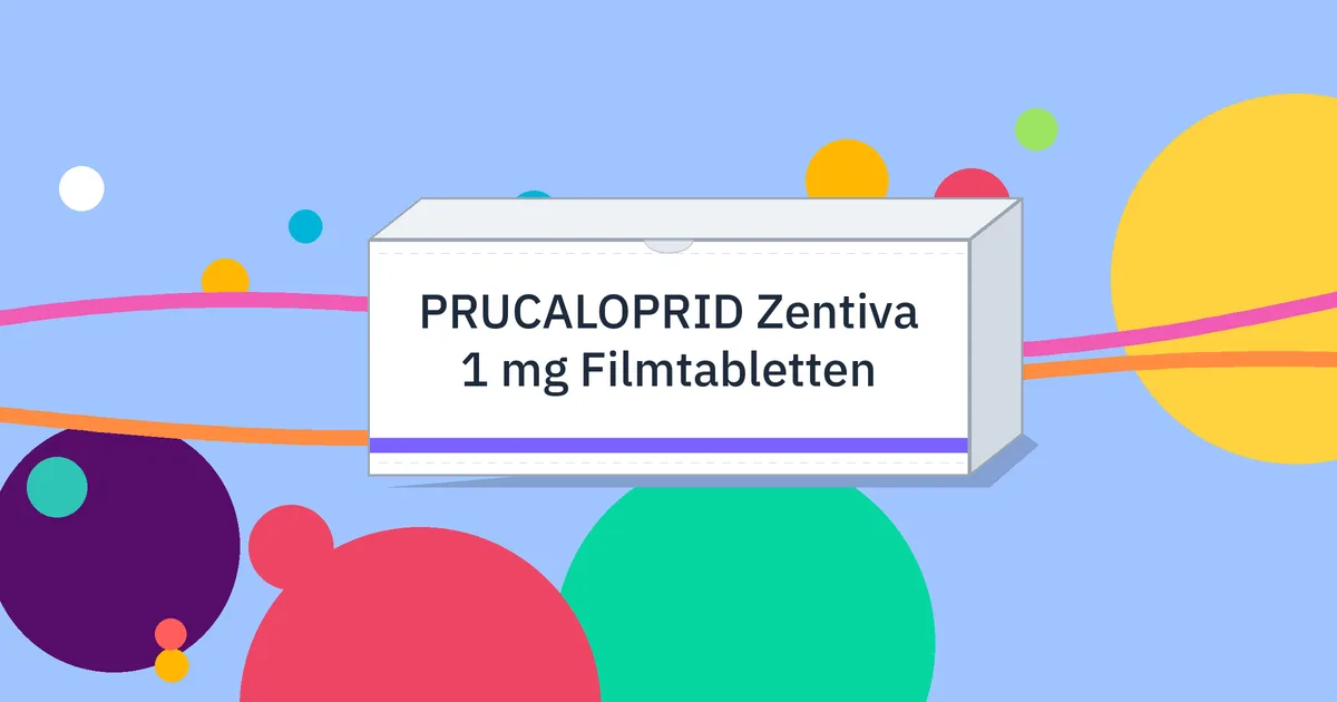 Symbolbild: Packung mit der Aufschrift PRUCALOPRID Zentiva 1 mg Filmtabletten (PZN 16942402) – Verfügbarkeit und Bezug in Apotheken in Frankfurt am Main