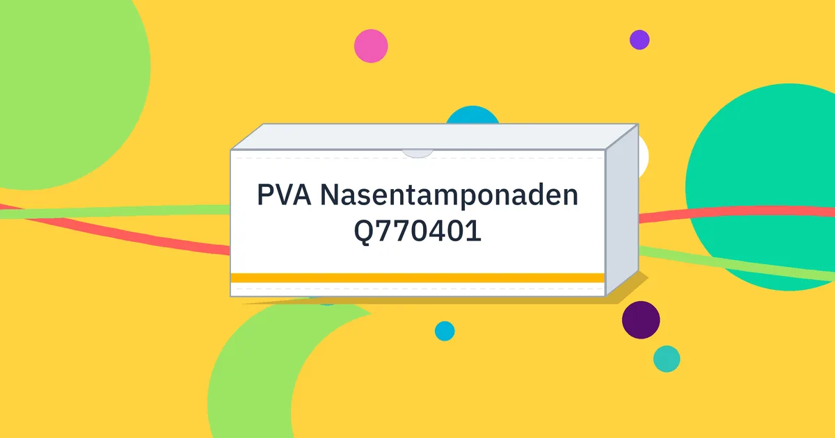 Symbolbild: Packung mit der Aufschrift PVA Nasentamponaden Q770401 (PZN 09005967) – Verfügbarkeit und Bezug in Apotheken in Frankfurt am Main