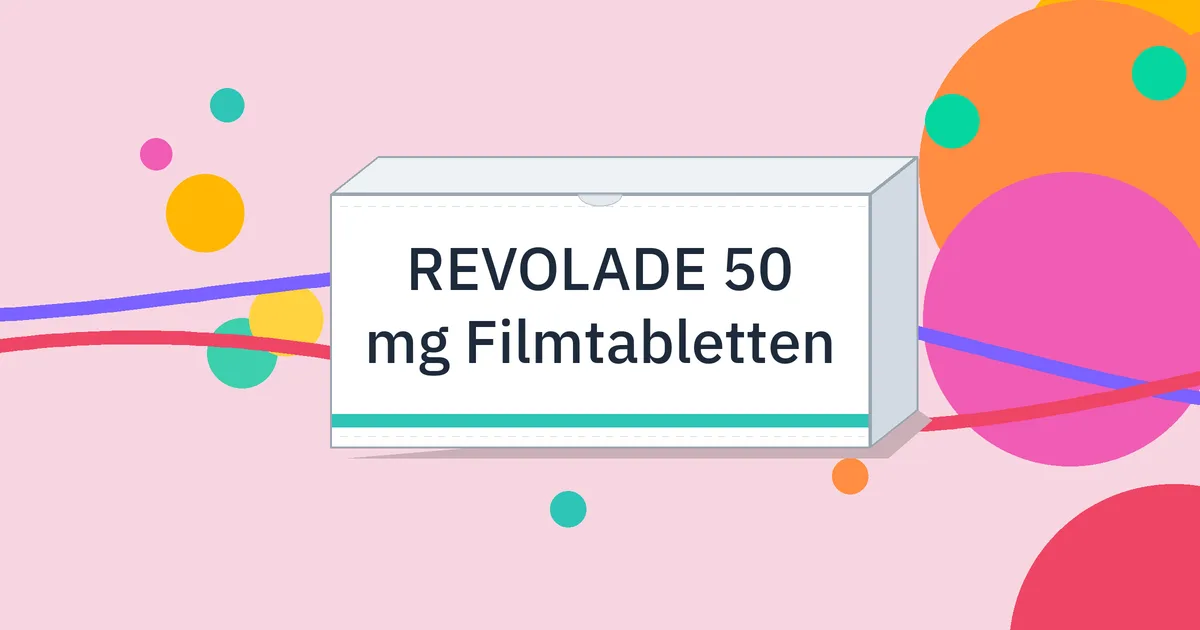 Symbolbild: Packung mit der Aufschrift REVOLADE 50 mg Filmtabletten (PZN 11724876) – Verfügbarkeit und Bezug in Apotheken in Frankfurt am Main