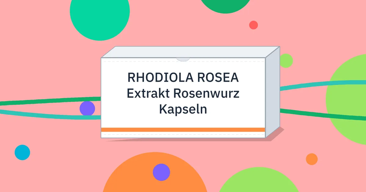 Symbolbild: Packung mit der Aufschrift RHODIOLA ROSEA Extrakt Rosenwurz Kapseln (PZN 11674262) – Verfügbarkeit und Bezug in Apotheken in Frankfurt am Main