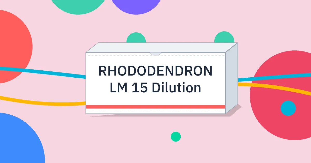 Symbolbild: Packung mit der Aufschrift RHODODENDRON LM 15 Dilution (PZN 13050873) – Verfügbarkeit und Bezug in Apotheken in Frankfurt am Main