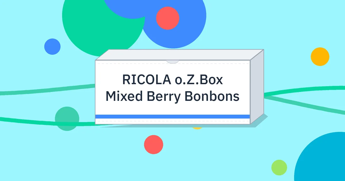Symbolbild: Packung mit der Aufschrift RICOLA o.Z.Box Mixed Berry Bonbons (PZN 10063007) – Verfügbarkeit und Bezug in Apotheken in Frankfurt am Main