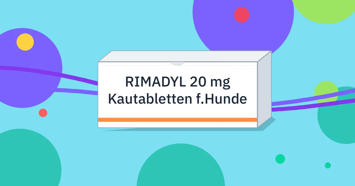 Symbolbild: Packung mit der Aufschrift RIMADYL 20 mg Kautabletten f.Hunde (PZN 02209359) – Verfügbarkeit und Bezug in Apotheken in Frankfurt am Main