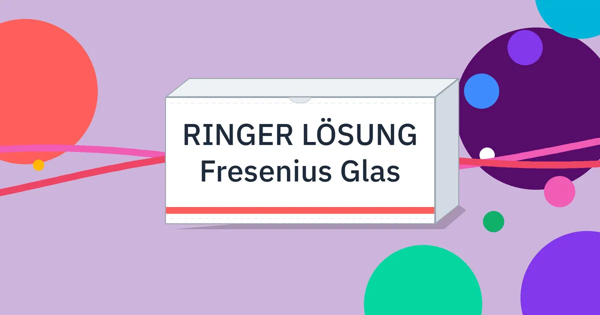 Symbolbild: Packung mit der Aufschrift RINGER LÖSUNG Fresenius Glas (PZN 00880550) – Verfügbarkeit und Bezug in Apotheken in Frankfurt am Main