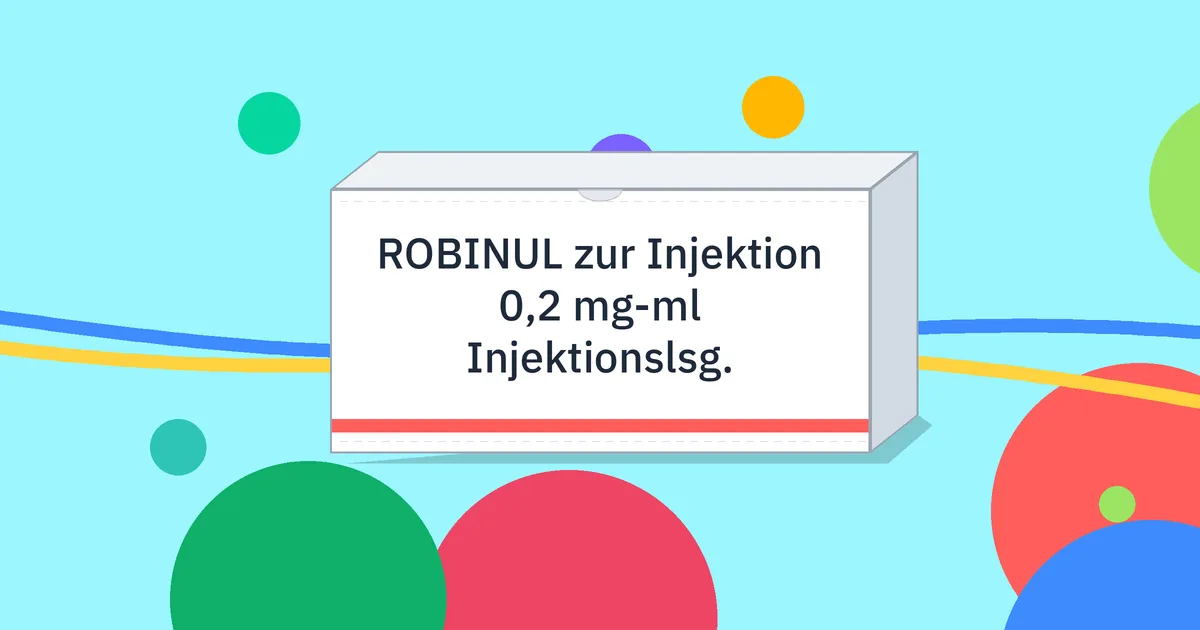 Symbolbild: Packung mit der Aufschrift ROBINUL zur Injektion 0,2 mg-ml Injektionslsg. (PZN 15238954) – Verfügbarkeit und Bezug in Apotheken in Frankfurt am Main