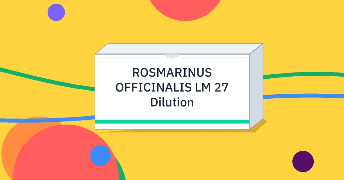 Symbolbild: Packung mit der Aufschrift ROSMARINUS OFFICINALIS LM 27 Dilution (PZN 13681065) – Verfügbarkeit und Bezug in Apotheken in Frankfurt am Main