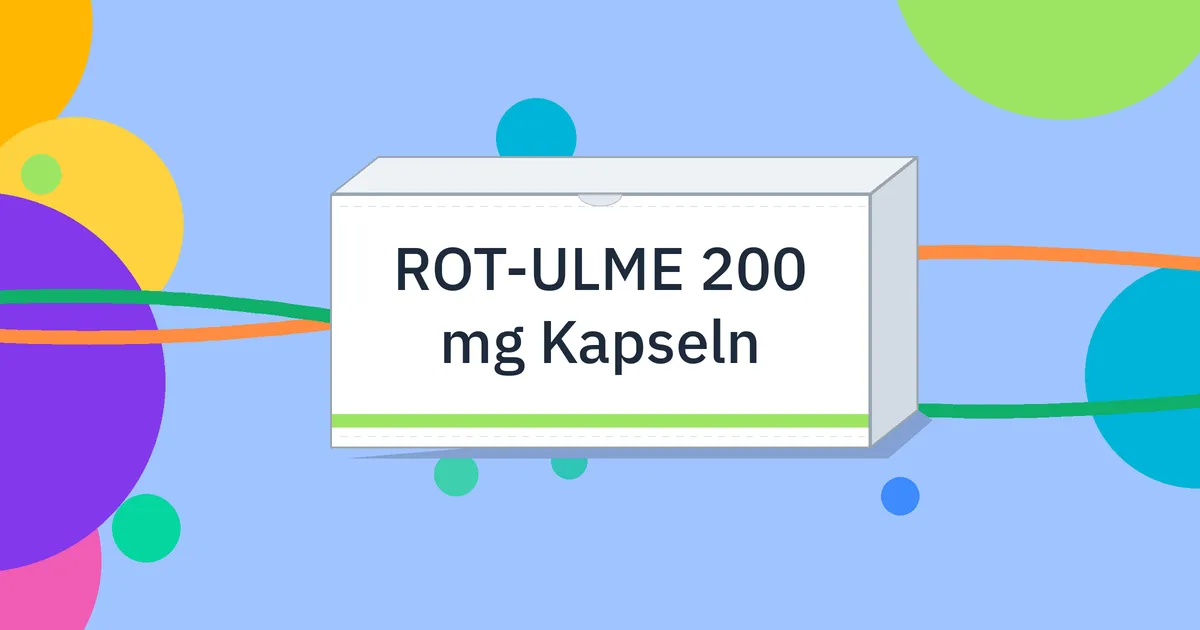 Symbolbild: Packung mit der Aufschrift ROT-ULME 200 mg Kapseln (PZN 18216686) – Verfügbarkeit und Bezug in Apotheken in Frankfurt am Main