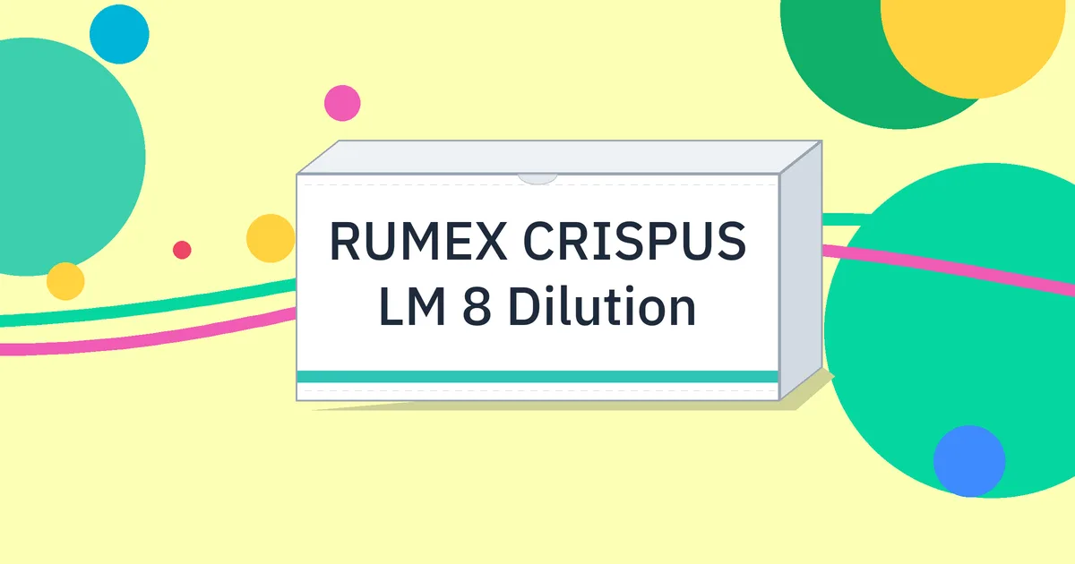 Symbolbild: Packung mit der Aufschrift RUMEX CRISPUS LM 8 Dilution (PZN 13172719) – Verfügbarkeit und Bezug in Apotheken in Frankfurt am Main