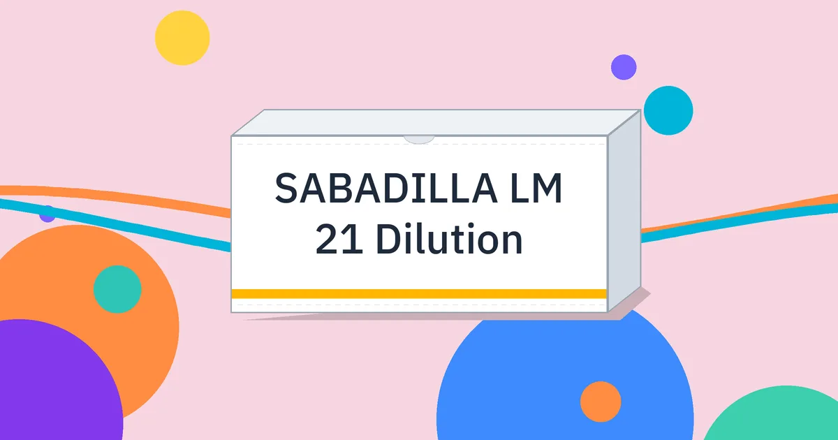 Symbolbild: Packung mit der Aufschrift SABADILLA LM 21 Dilution (PZN 13174670) – Verfügbarkeit und Bezug in Apotheken in Frankfurt am Main