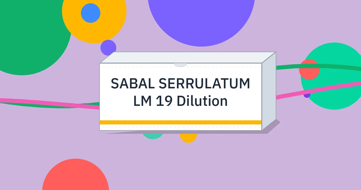 Symbolbild: Packung mit der Aufschrift SABAL SERRULATUM LM 19 Dilution (PZN 13175037) – Verfügbarkeit und Bezug in Apotheken in Frankfurt am Main