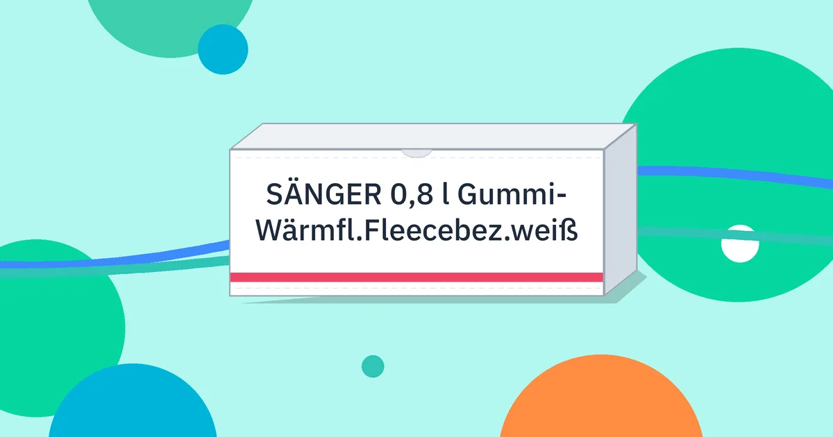 Symbolbild: Packung mit der Aufschrift SÄNGER 0,8 l Gummi-Wärmfl.Fleecebez.weiß (PZN 01314255) – Verfügbarkeit und Bezug in Apotheken in Frankfurt am Main
