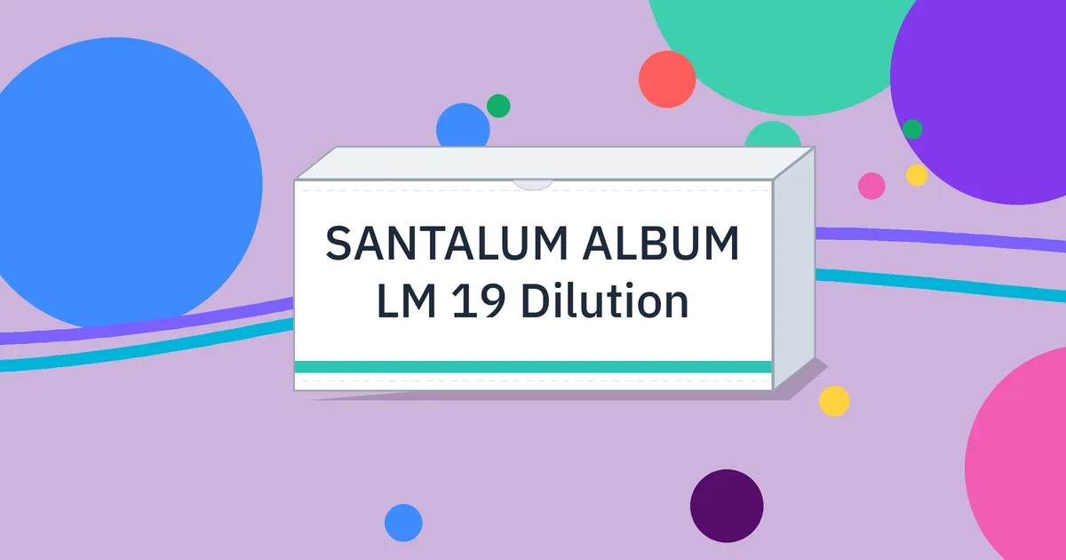Symbolbild: Packung mit der Aufschrift SANTALUM ALBUM LM 19 Dilution (PZN 13684543) – Verfügbarkeit und Bezug in Apotheken in Frankfurt am Main