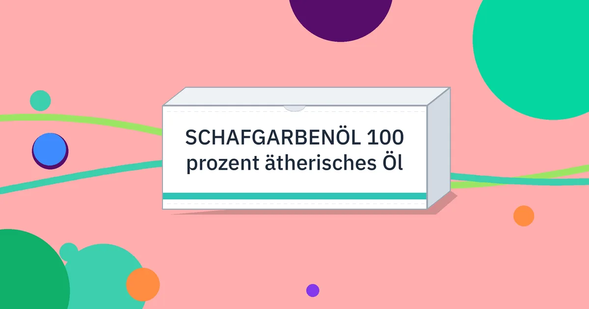 Symbolbild: Packung mit der Aufschrift SCHAFGARBENÖL 100 prozent ätherisches Öl (PZN 03669554) – Verfügbarkeit und Bezug in Apotheken in Frankfurt am Main