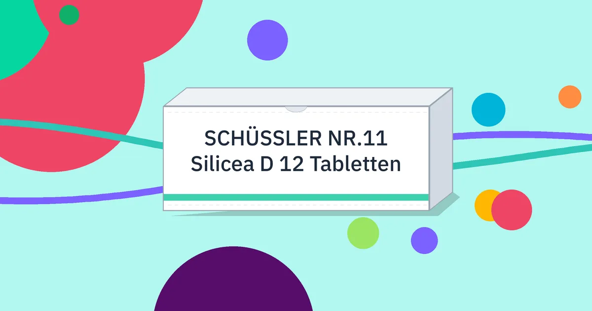 Symbolbild: Packung mit der Aufschrift SCHÜSSLER NR.11 Silicea D 12 Tabletten (PZN 10990682) – Verfügbarkeit und Bezug in Apotheken in Frankfurt am Main