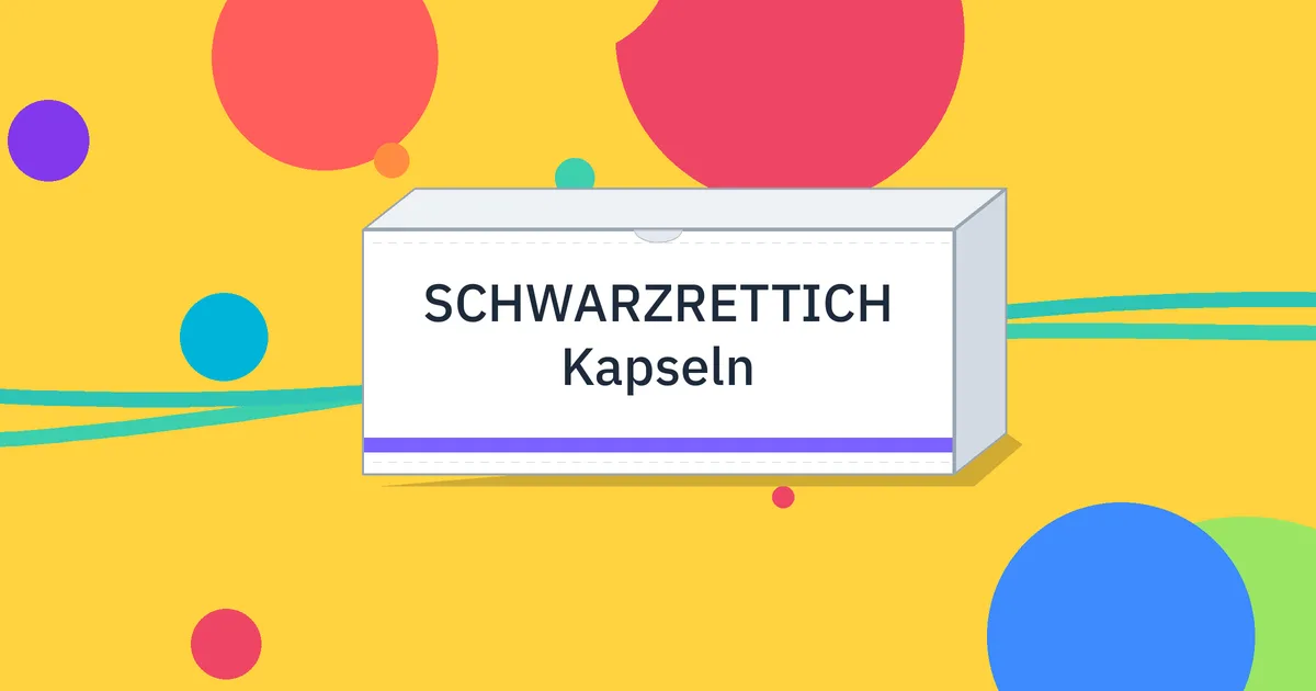 Symbolbild: Packung mit der Aufschrift SCHWARZRETTICH Kapseln (PZN 01243213) – Verfügbarkeit und Bezug in Apotheken in Frankfurt am Main