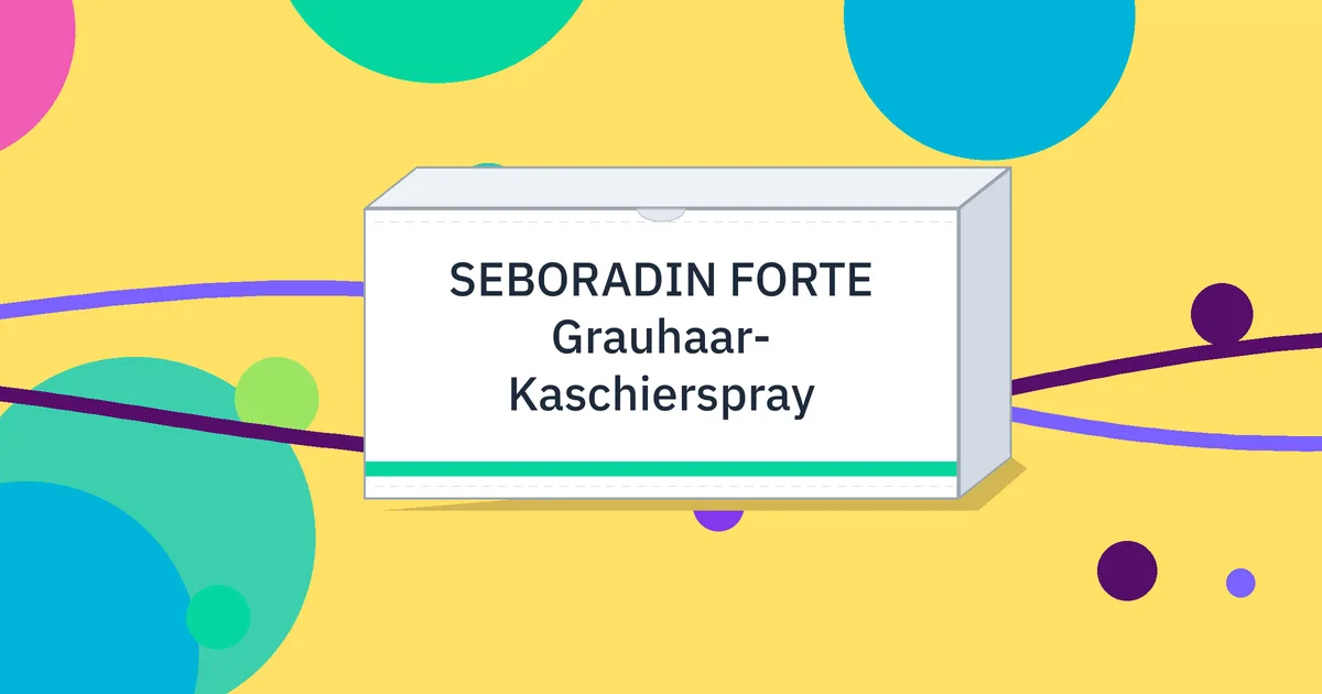 Symbolbild: Packung mit der Aufschrift SEBORADIN FORTE Grauhaar-Kaschierspray (PZN 18402242) – Verfügbarkeit und Bezug in Apotheken in Frankfurt am Main