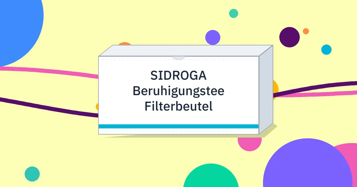 Symbolbild: Packung mit der Aufschrift SIDROGA Beruhigungstee Filterbeutel (PZN 03126434) – Verfügbarkeit und Bezug in Apotheken in Frankfurt am Main