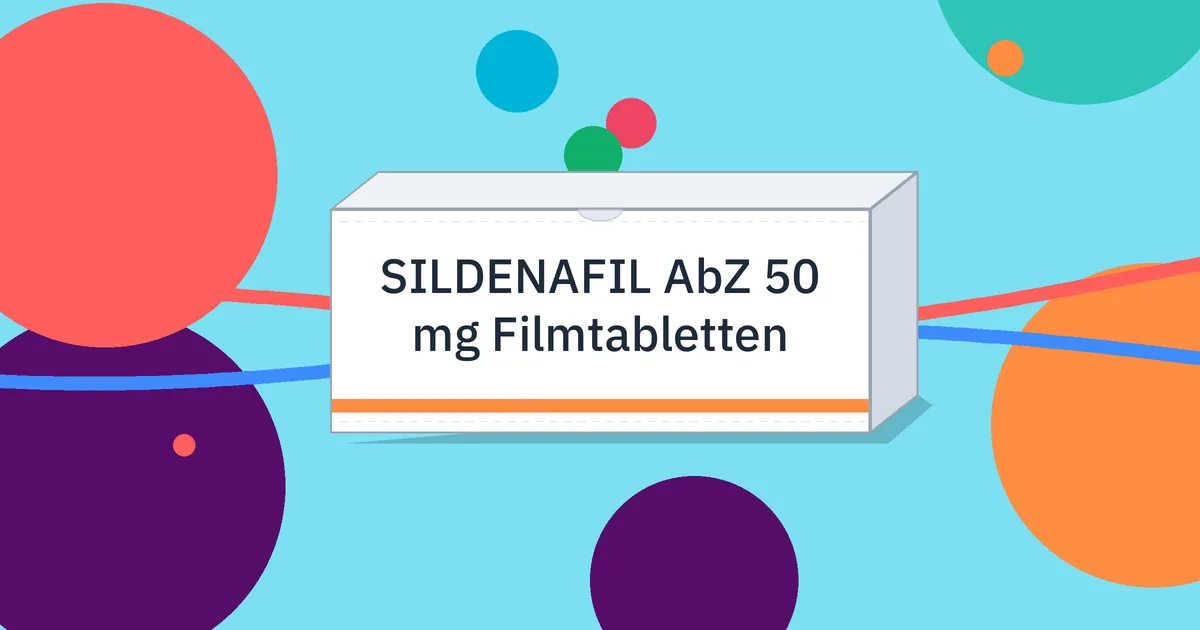 Symbolbild: Packung mit der Aufschrift SILDENAFIL AbZ 50 mg Filmtabletten (PZN 00234554) – Verfügbarkeit und Bezug in Apotheken in Frankfurt am Main