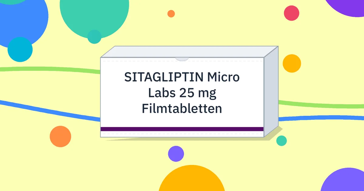 Symbolbild: Packung mit der Aufschrift SITAGLIPTIN Micro Labs 25 mg Filmtabletten (PZN 19395136) – Verfügbarkeit und Bezug in Apotheken in Frankfurt am Main