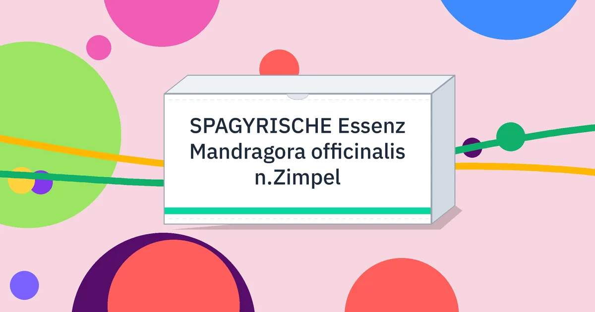 Symbolbild: Packung mit der Aufschrift SPAGYRISCHE Essenz Mandragora officinalis n.Zimpel (PZN 00917158) – Verfügbarkeit und Bezug in Apotheken in Frankfurt am Main