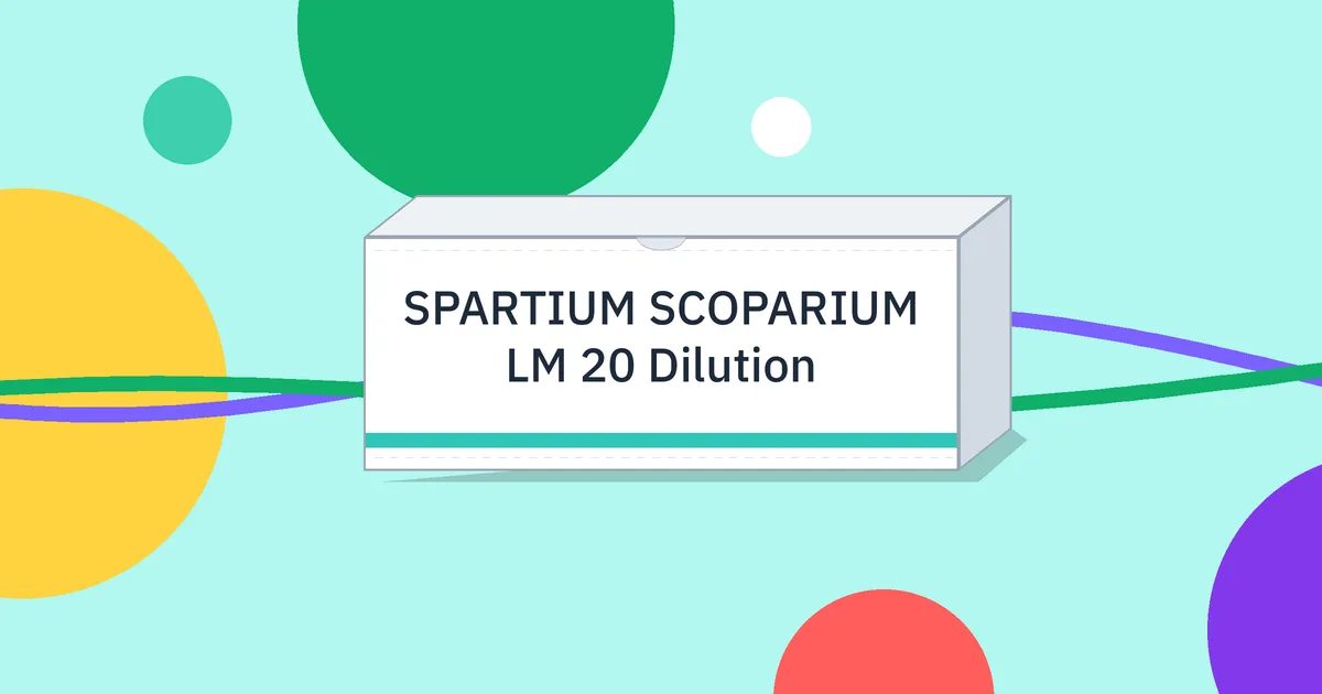 Symbolbild: Packung mit der Aufschrift SPARTIUM SCOPARIUM LM 20 Dilution (PZN 13194810) – Verfügbarkeit und Bezug in Apotheken in Frankfurt am Main