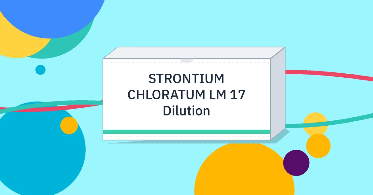 Symbolbild: Packung mit der Aufschrift STRONTIUM CHLORATUM LM 17 Dilution (PZN 13203590) – Verfügbarkeit und Bezug in Apotheken in Frankfurt am Main