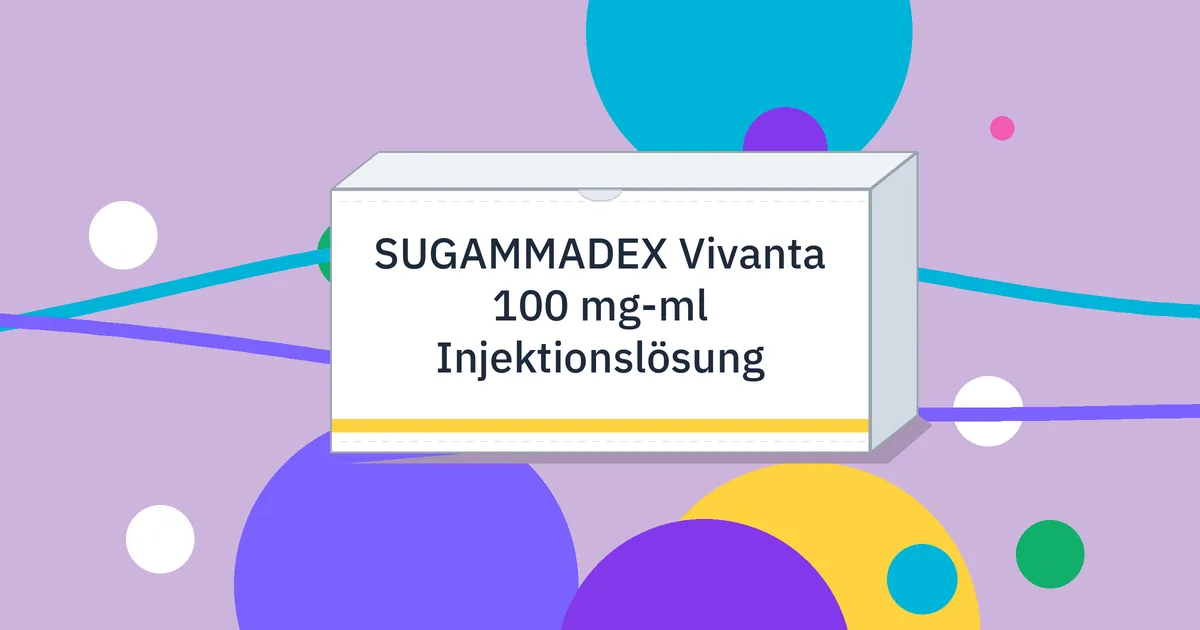 Symbolbild: Packung mit der Aufschrift SUGAMMADEX Vivanta 100 mg-ml Injektionslösung (PZN 19152876) – Verfügbarkeit und Bezug in Apotheken in Frankfurt am Main