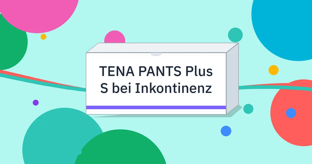 Symbolbild: Packung mit der Aufschrift TENA PANTS Plus S bei Inkontinenz (PZN 15822305) – Verfügbarkeit und Bezug in Apotheken in Frankfurt am Main