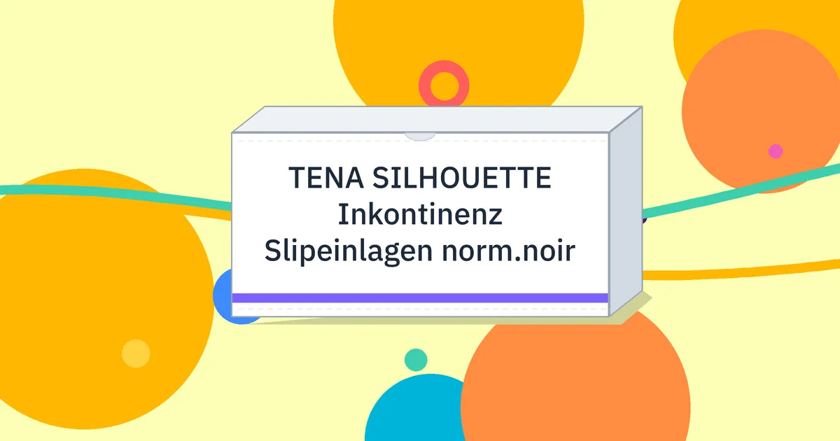 Symbolbild: Packung mit der Aufschrift TENA SILHOUETTE Inkontinenz Slipeinlagen norm.noir (PZN 15896930) – Verfügbarkeit und Bezug in Apotheken in Frankfurt am Main