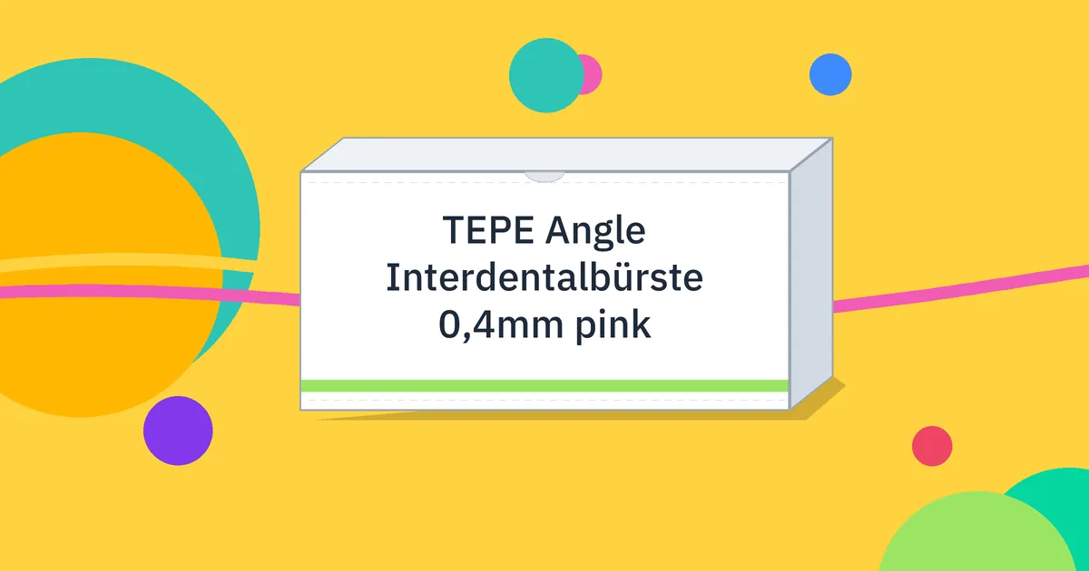 Symbolbild: Packung mit der Aufschrift TEPE Angle Interdentalbürste 0,4mm pink (PZN 07708682) – Verfügbarkeit und Bezug in Apotheken in Frankfurt am Main