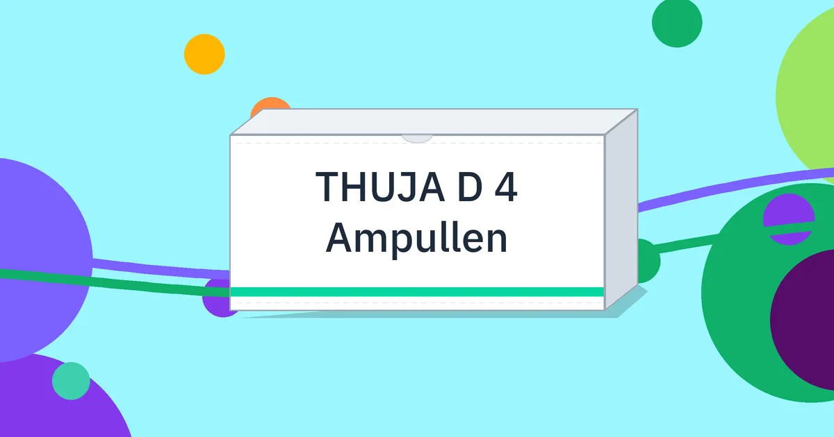 Symbolbild: Packung mit der Aufschrift THUJA D 4 Ampullen (PZN 11708699) – Verfügbarkeit und Bezug in Apotheken in Frankfurt am Main