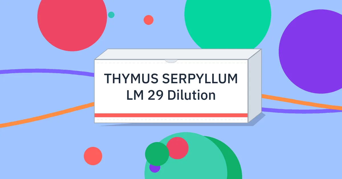 Symbolbild: Packung mit der Aufschrift THYMUS SERPYLLUM LM 29 Dilution (PZN 13223150) – Verfügbarkeit und Bezug in Apotheken in Frankfurt am Main