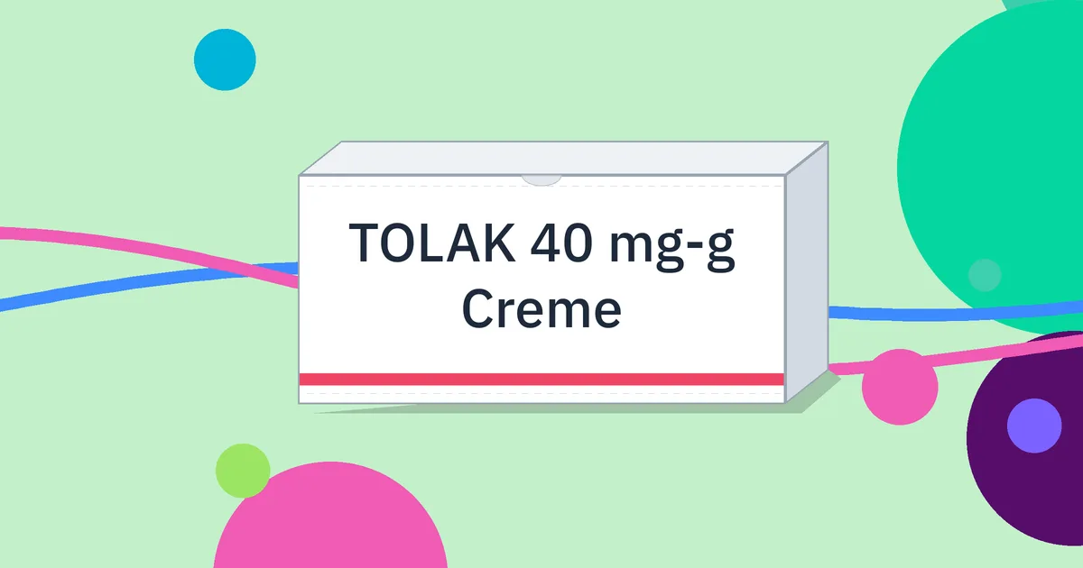 Symbolbild: Packung mit der Aufschrift TOLAK 40 mg-g Creme (PZN 18405594) – Verfügbarkeit und Bezug in Apotheken in Frankfurt am Main
