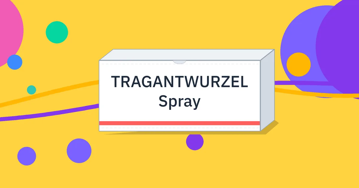 Symbolbild: Packung mit der Aufschrift TRAGANTWURZEL Spray (PZN 14311324) – Verfügbarkeit und Bezug in Apotheken in Frankfurt am Main