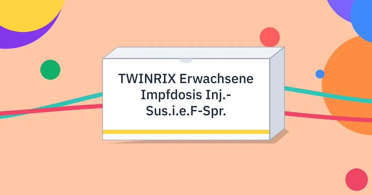 Symbolbild: Packung mit der Aufschrift TWINRIX Erwachsene Impfdosis Inj.-Sus.i.e.F-Spr. (PZN 17155072) – Verfügbarkeit und Bezug in Apotheken in Frankfurt am Main