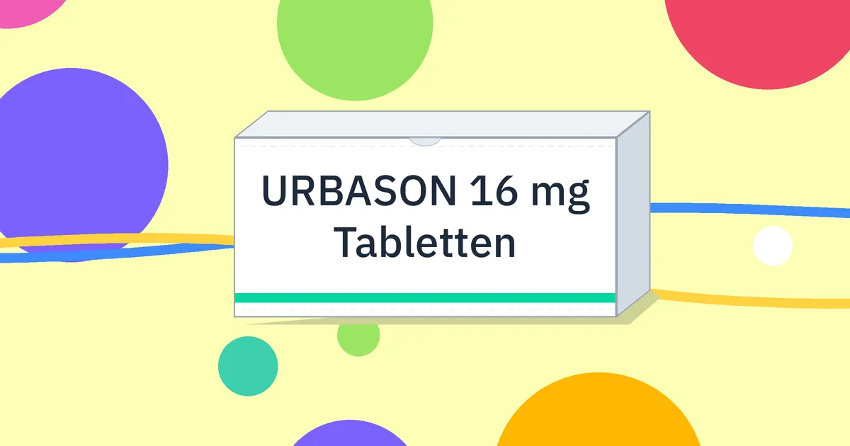 Symbolbild: Packung mit der Aufschrift URBASON 16 mg Tabletten (PZN 01457687) – Verfügbarkeit und Bezug in Apotheken in Frankfurt am Main