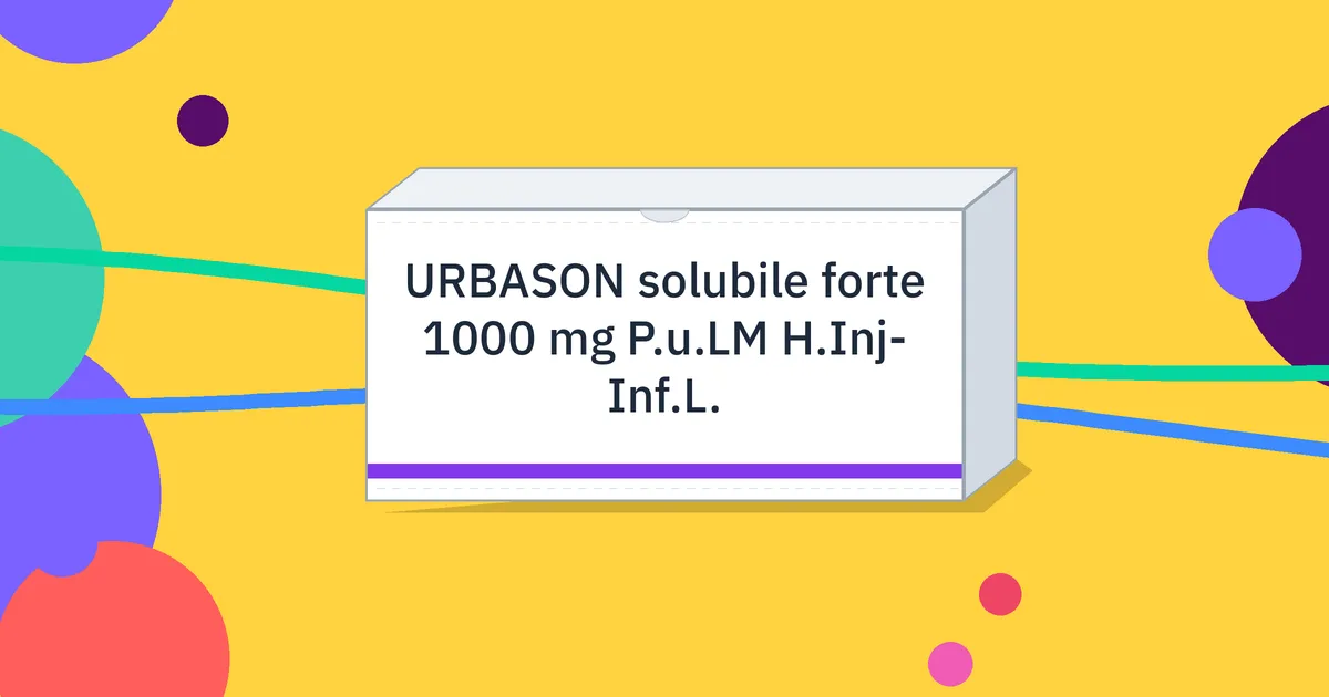 Symbolbild: Packung mit der Aufschrift URBASON solubile forte 1000 mg P.u.LM H.Inj-Inf.L. (PZN 01693991) – Verfügbarkeit und Bezug in Apotheken in Frankfurt am Main