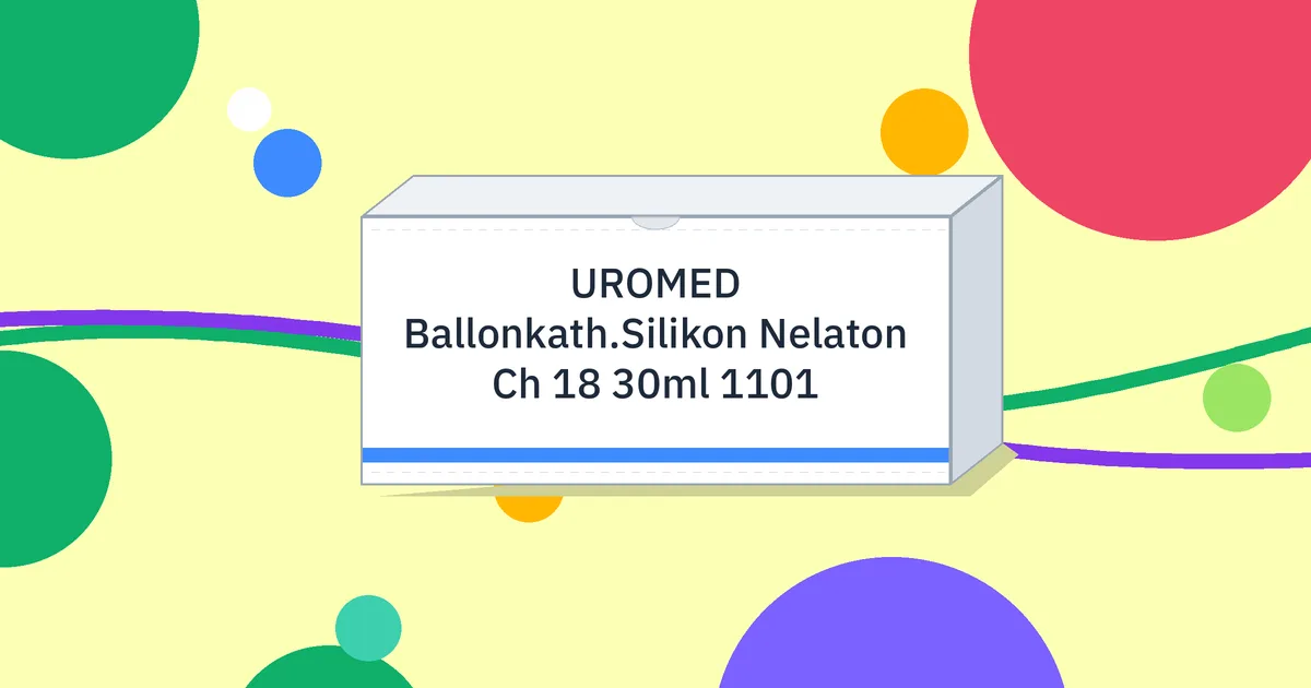 Symbolbild: Packung mit der Aufschrift UROMED Ballonkath.Silikon Nelaton Ch 18 30ml 1101 (PZN 04741466) – Verfügbarkeit und Bezug in Apotheken in Frankfurt am Main