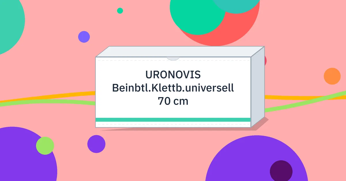 Symbolbild: Packung mit der Aufschrift URONOVIS Beinbtl.Klettb.universell 70 cm (PZN 04888560) – Verfügbarkeit und Bezug in Apotheken in Frankfurt am Main