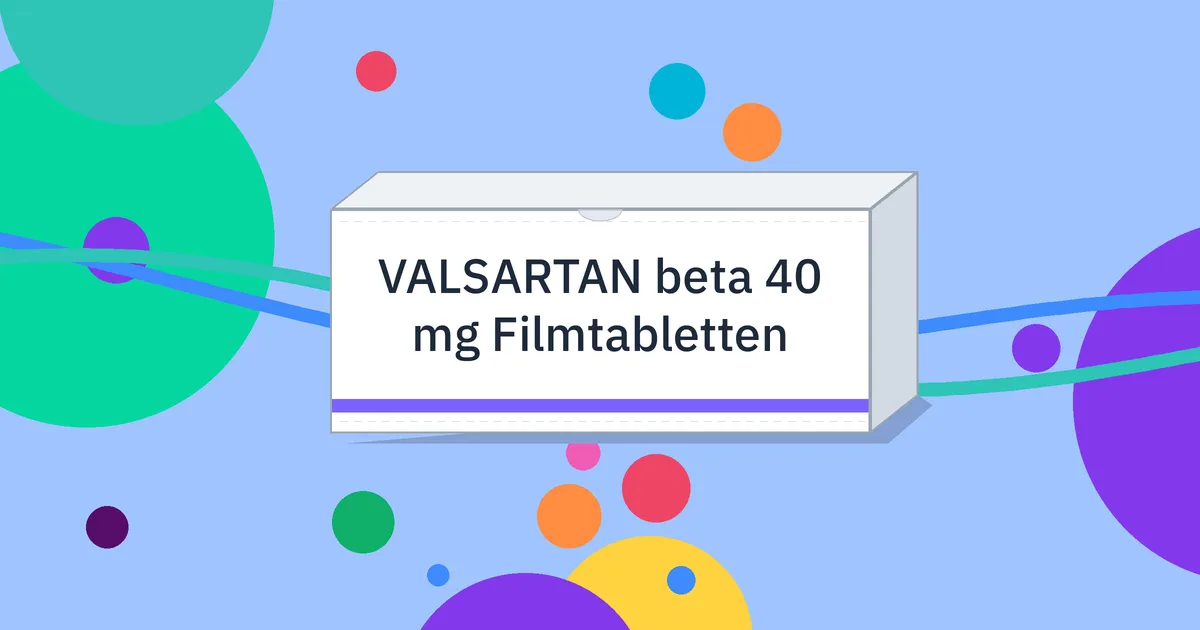 Symbolbild: Packung mit der Aufschrift VALSARTAN beta 40 mg Filmtabletten (PZN 17454053) – Verfügbarkeit und Bezug in Apotheken in Frankfurt am Main