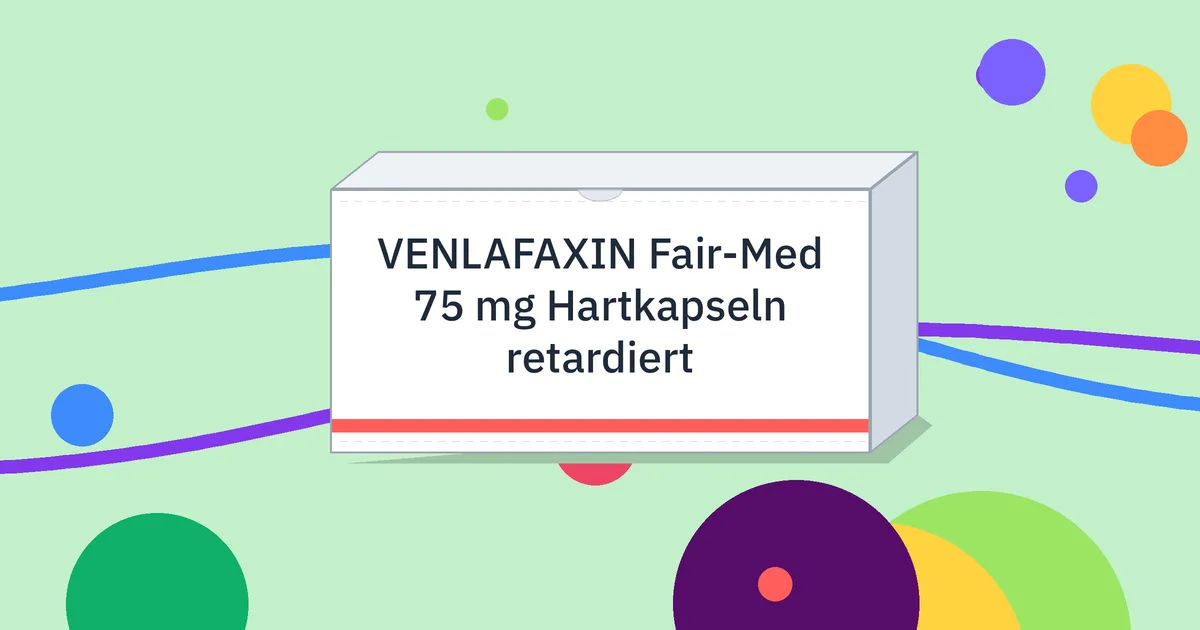 Symbolbild: Packung mit der Aufschrift VENLAFAXIN Fair-Med 75 mg Hartkapseln retardiert (PZN 10145159) – Verfügbarkeit und Bezug in Apotheken in Frankfurt am Main