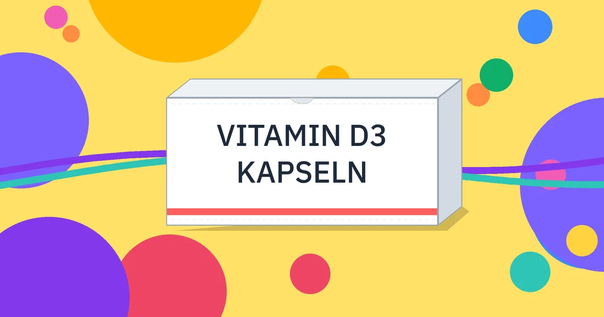 Symbolbild: Packung mit der Aufschrift VITAMIN D3 KAPSELN (PZN 09209380) – Verfügbarkeit und Bezug in Apotheken in Frankfurt am Main