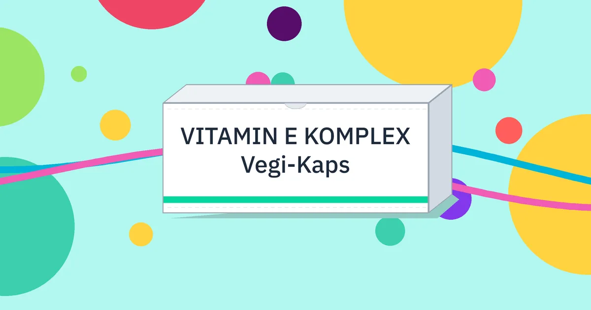 Symbolbild: Packung mit der Aufschrift VITAMIN E KOMPLEX Vegi-Kaps (PZN 03344042) – Verfügbarkeit und Bezug in Apotheken in Frankfurt am Main