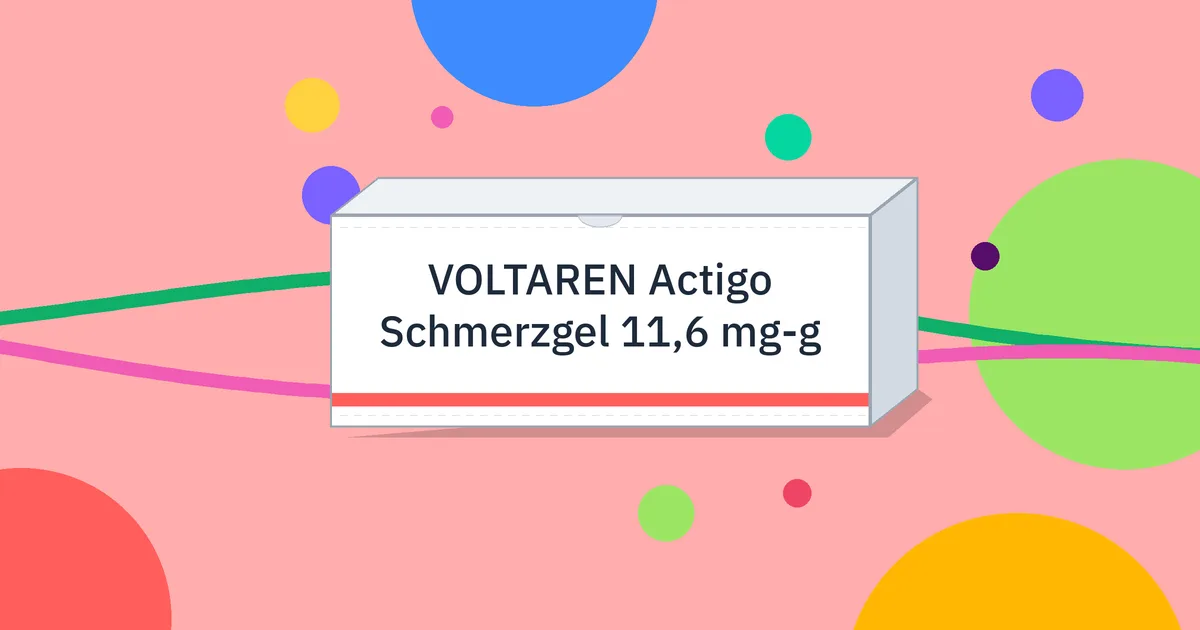 Symbolbild: Packung mit der Aufschrift VOLTAREN Actigo Schmerzgel 11,6 mg-g (PZN 19298462) – Verfügbarkeit und Bezug in Apotheken in Frankfurt am Main