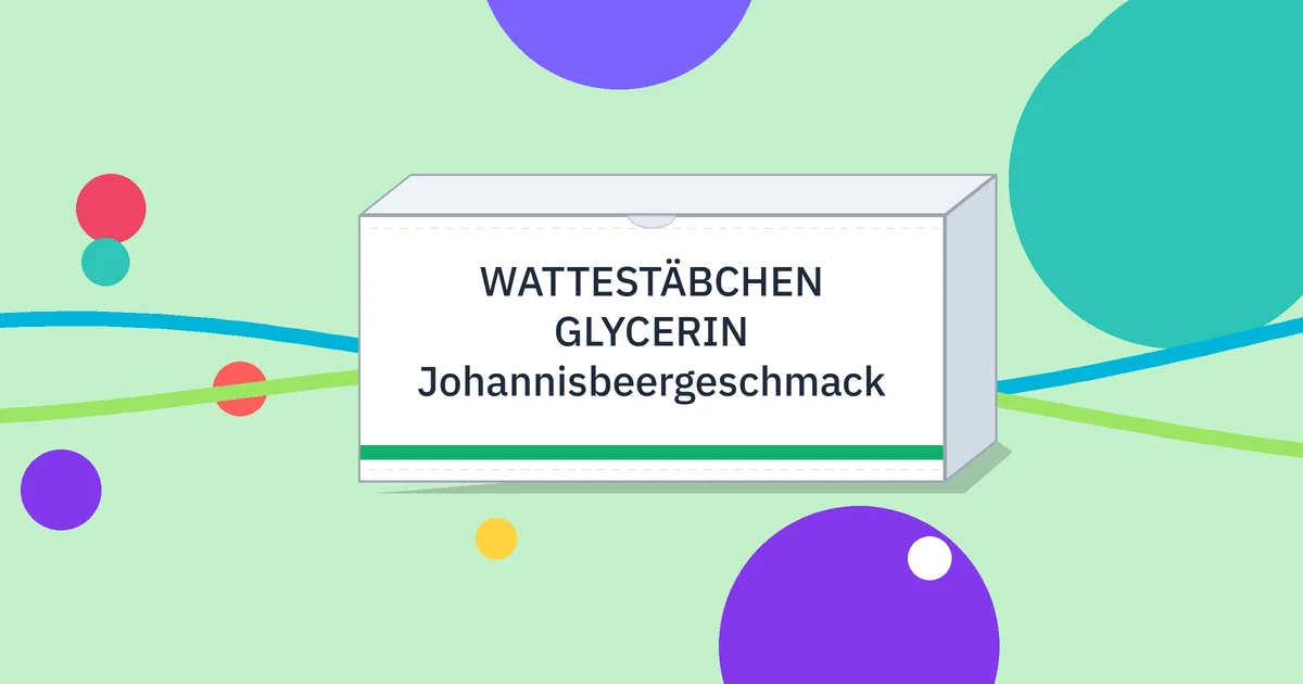 Symbolbild: Packung mit der Aufschrift WATTESTÄBCHEN GLYCERIN Johannisbeergeschmack (PZN 10831363) – Verfügbarkeit und Bezug in Apotheken in Frankfurt am Main