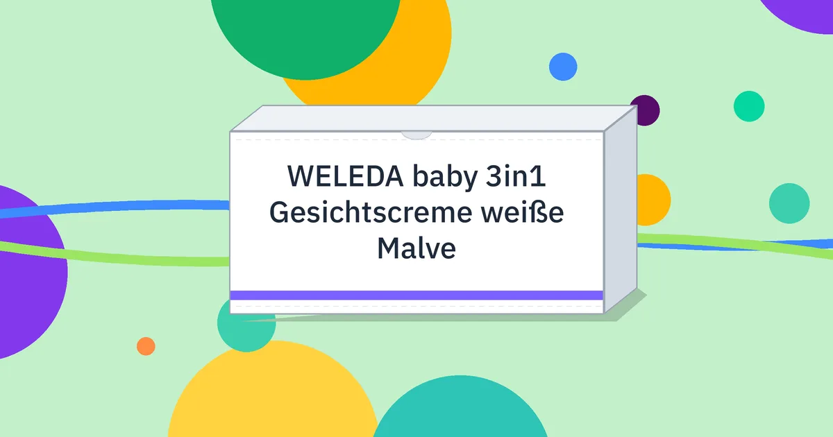Symbolbild: Packung mit der Aufschrift WELEDA baby 3in1 Gesichtscreme weiße Malve (PZN 20571940) – Verfügbarkeit und Bezug in Apotheken in Frankfurt am Main