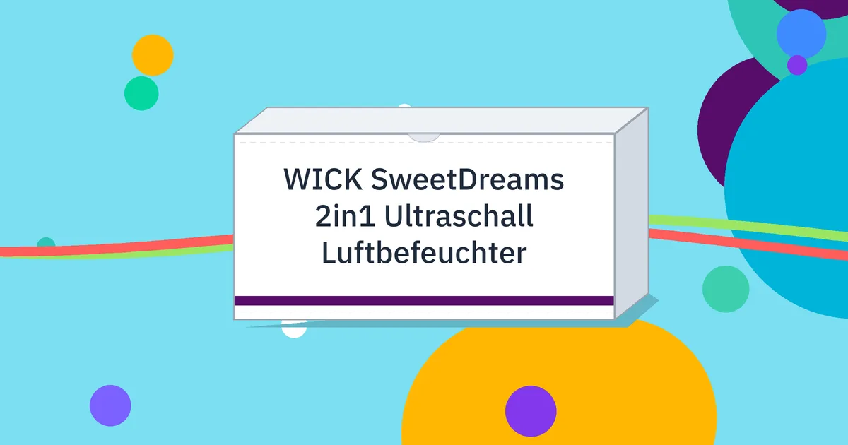 Symbolbild: Packung mit der Aufschrift WICK SweetDreams 2in1 Ultraschall Luftbefeuchter (PZN 11562623) – Verfügbarkeit und Bezug in Apotheken in Frankfurt am Main