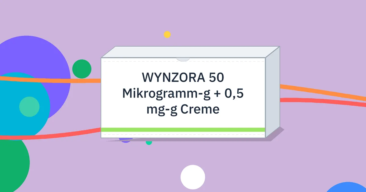 Symbolbild: Packung mit der Aufschrift WYNZORA 50 Mikrogramm-g + 0,5 mg-g Creme (PZN 18407050) – Verfügbarkeit und Bezug in Apotheken in Frankfurt am Main