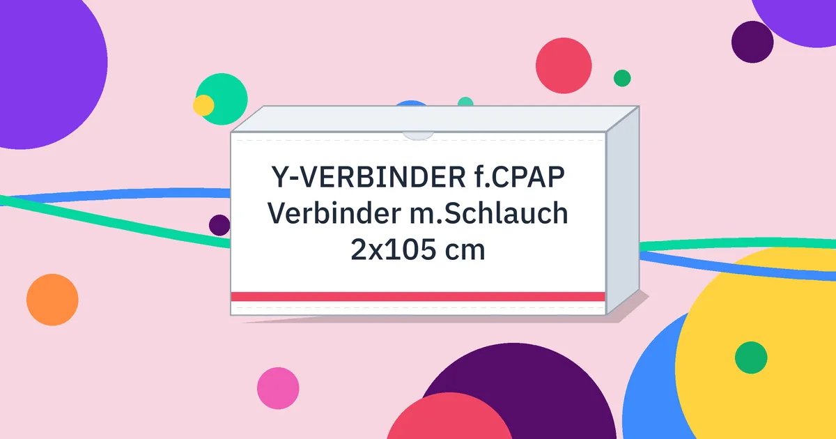 Symbolbild: Packung mit der Aufschrift Y-VERBINDER f.CPAP Verbinder m.Schlauch 2x105 cm (PZN 00939065) – Verfügbarkeit und Bezug in Apotheken in Frankfurt am Main